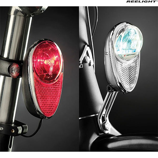 Dynamo powered bike lights store